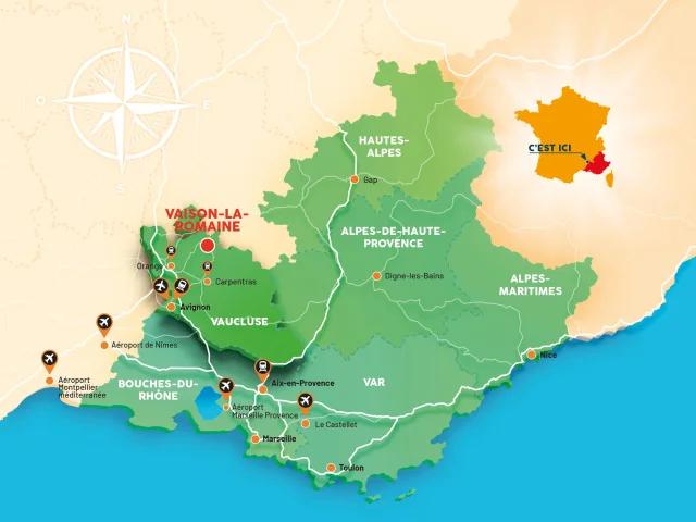 How to get here | Vaison Ventoux Provence